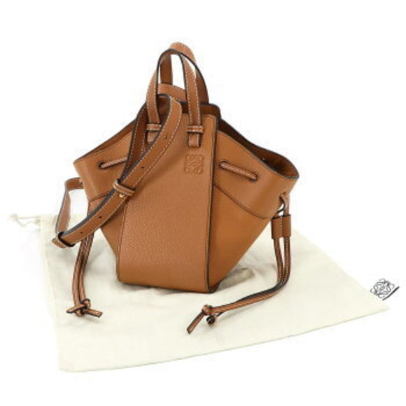 Loewe | Bags | Loewe Hammock Drawstring Mini Shoulder Bag Leather Brown ...